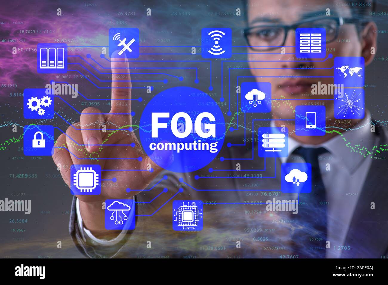 The fog and edge cloud computing concept Stock Photo - Alamy