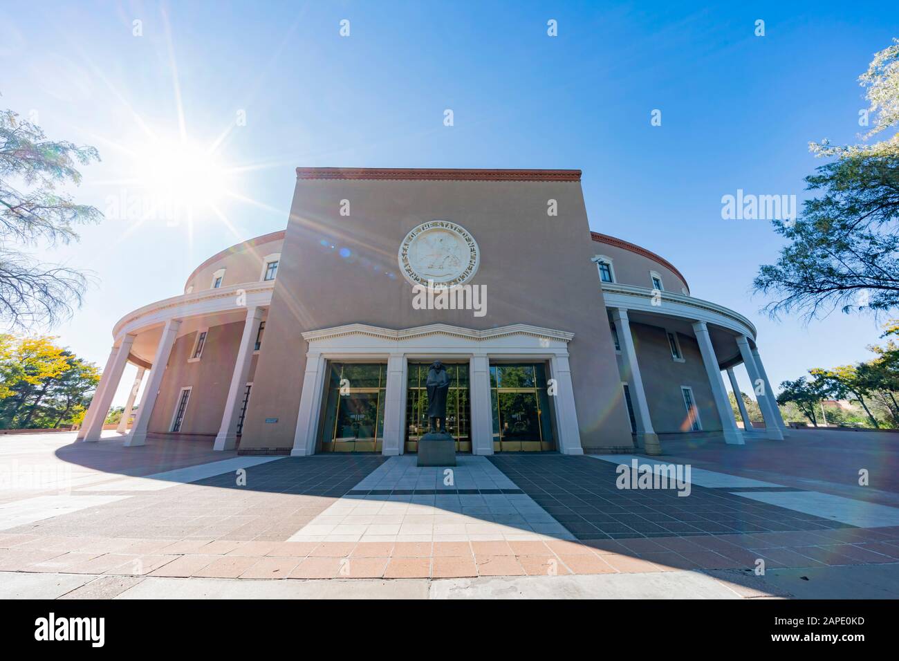 Exterior view of the New Mexico State Capitol at New Mexico Stock Photo ...