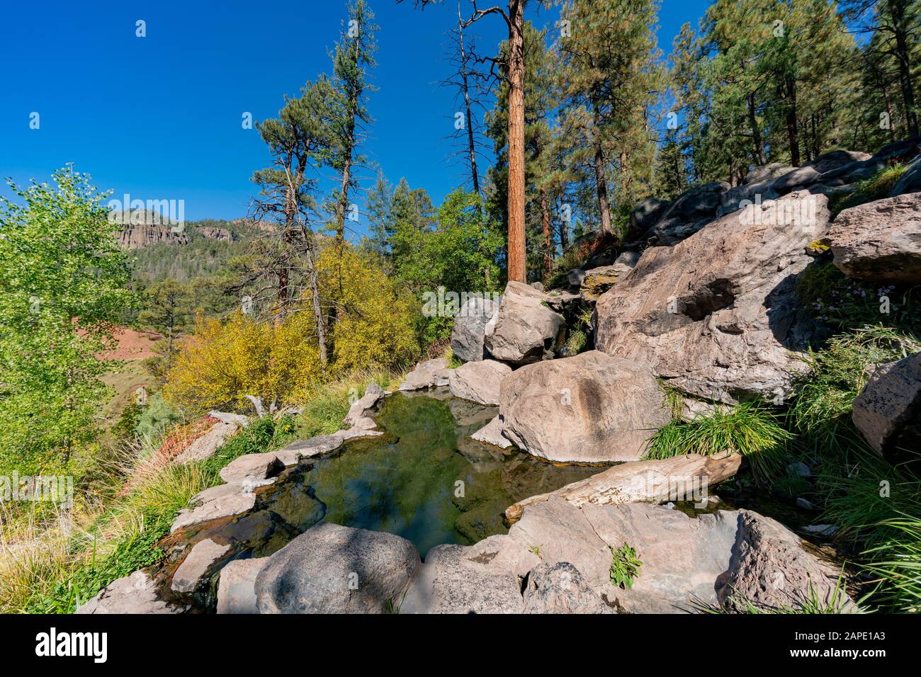 Beautiful landscape of Spence Hot Springs at New Mexico Stock Photo - Alamy