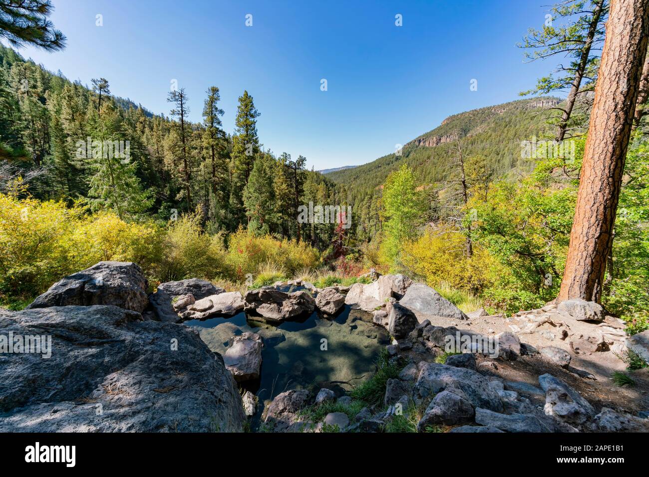 Beautiful landscape of Spence Hot Springs at New Mexico Stock Photo - Alamy