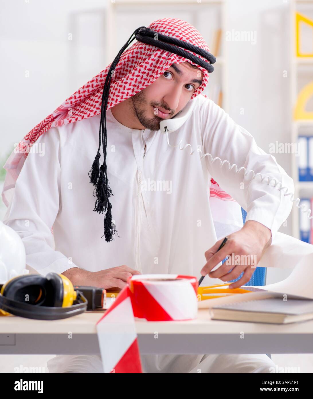 The arab engineer working on new project Stock Photo - Alamy