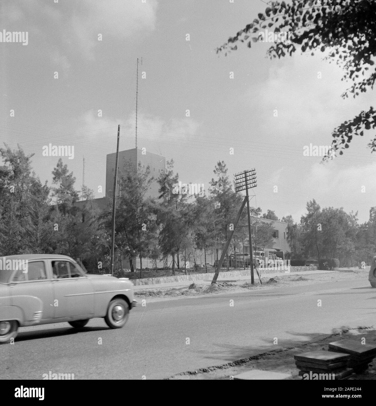 Israel 1964-1965: Akko (Acre), street images Description: Car on and on ...