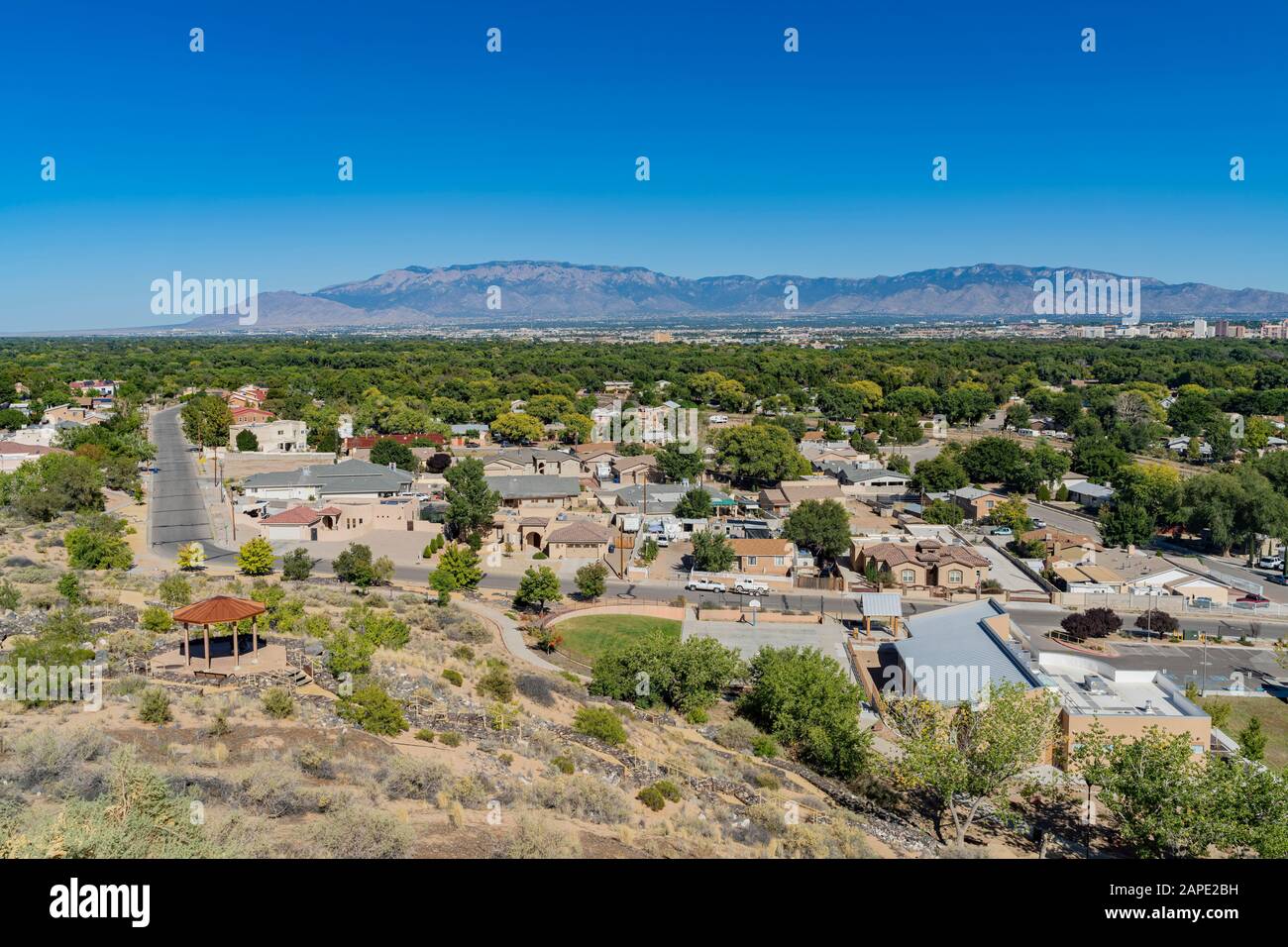 Aerial view of the Albuquerque cityscape at New Mexico Stock Photo - Alamy