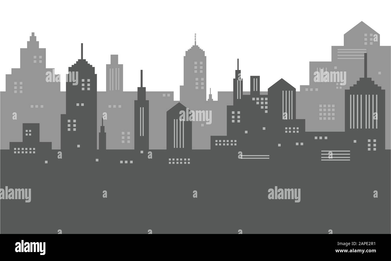 Illustration of shadow of a city town Stock Vector Image & Art - Alamy