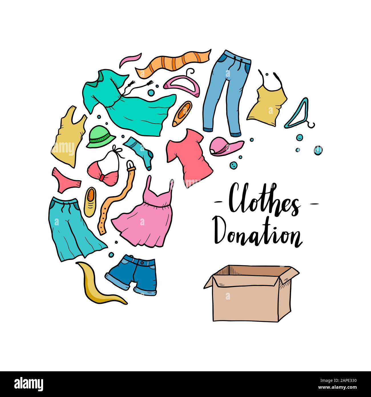Clothes donation box icon Stock Vector Images - Alamy