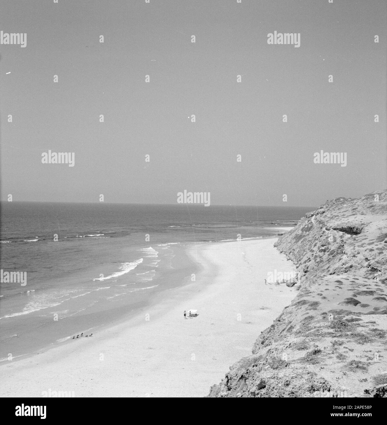 Israel 1964-1965: Apollonia (Arsuf), Mediterranean Description: Bathers ...