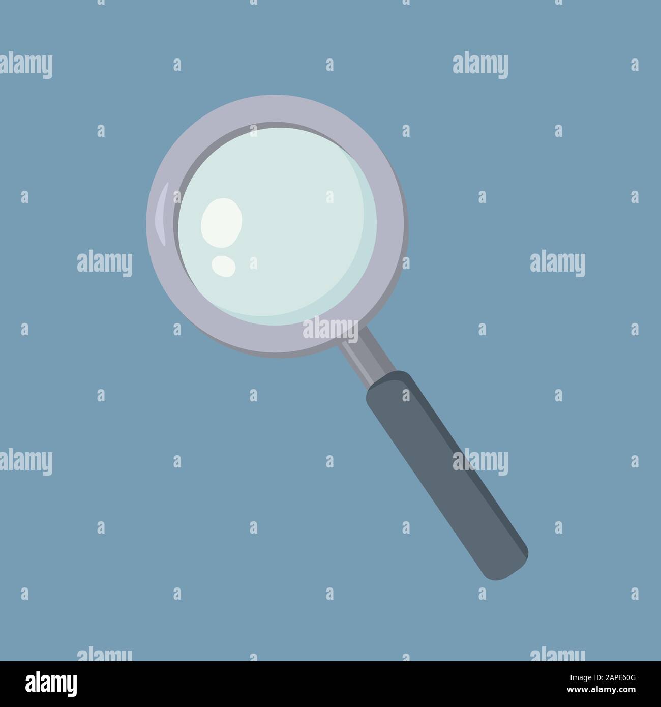 Magnifying Glass Loupe School Supplies Zoom Vector Icon Stock Vector ...