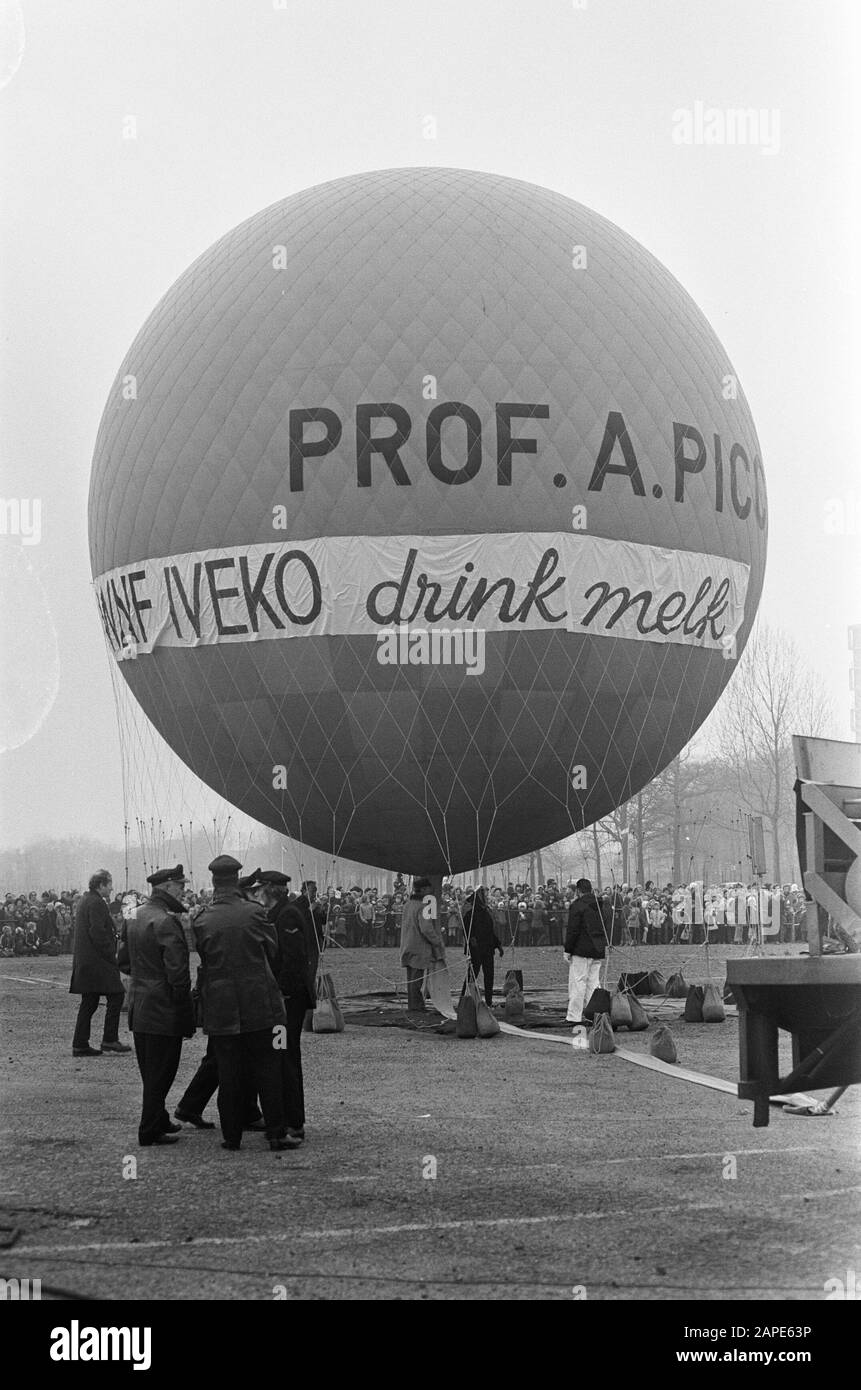 Balloon rider J. Boesman and wife make a trip with balloon Nimbus as ...