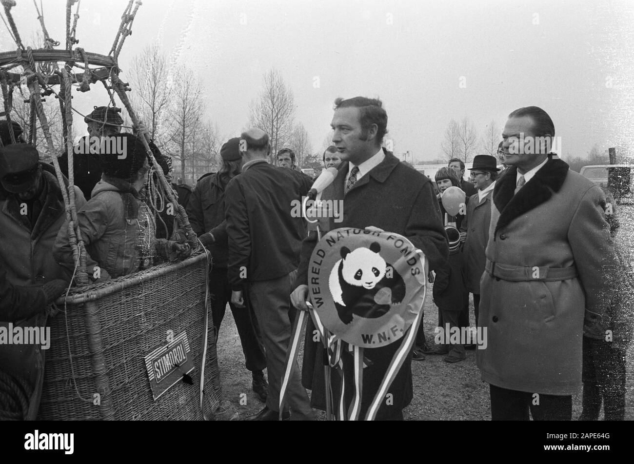 Balloon rider J. Boesman and wife make a trip with balloon Nimbus as ...