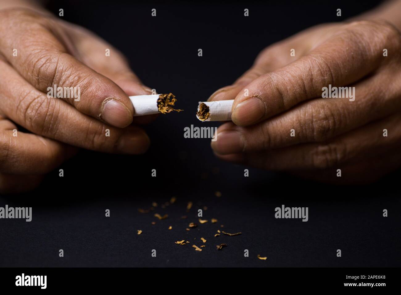 Woman smoke no filter cigarette hi-res stock photography and images - Alamy