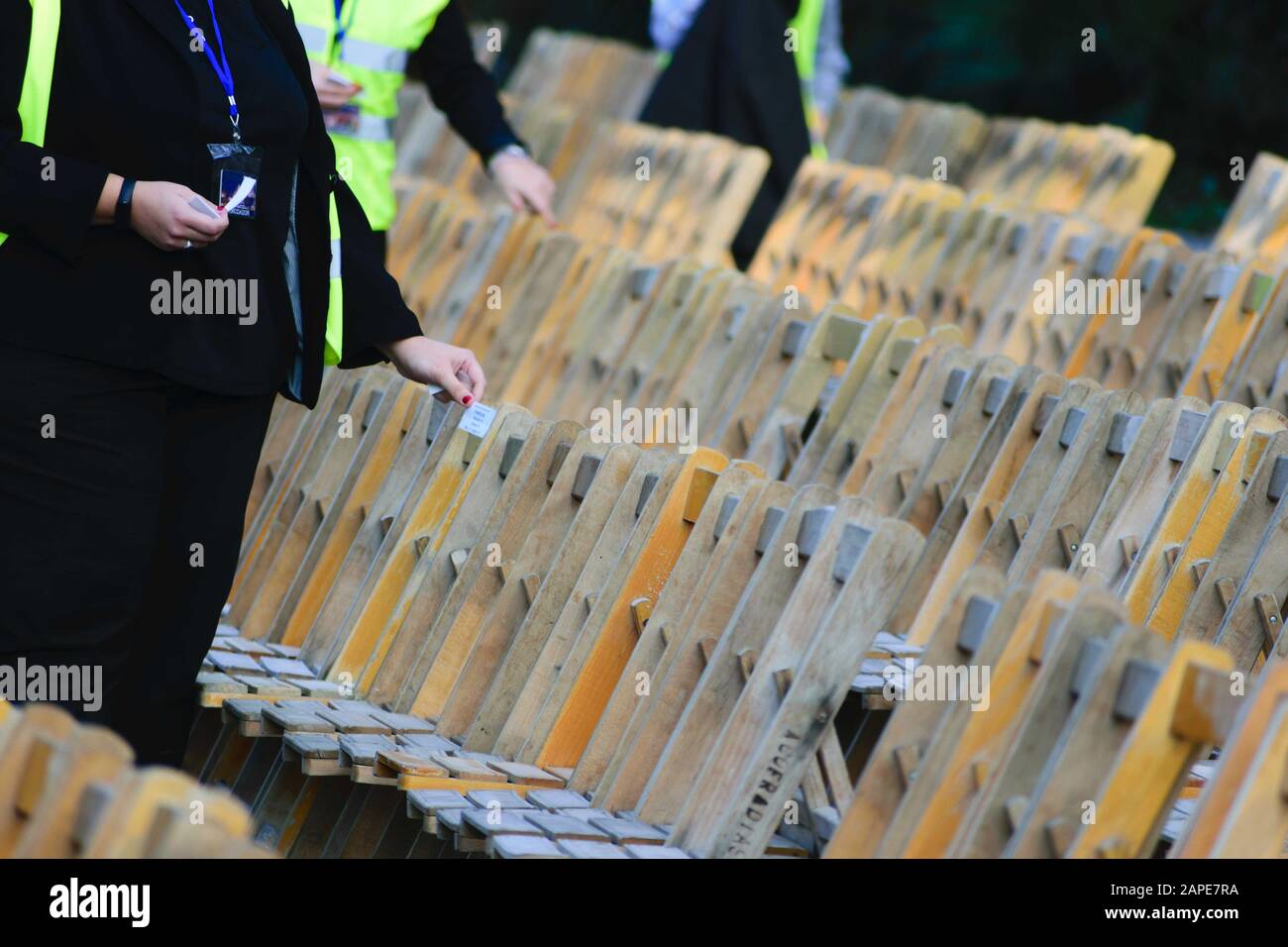 Security guard sitting on chair hi-res stock photography and images - Alamy
