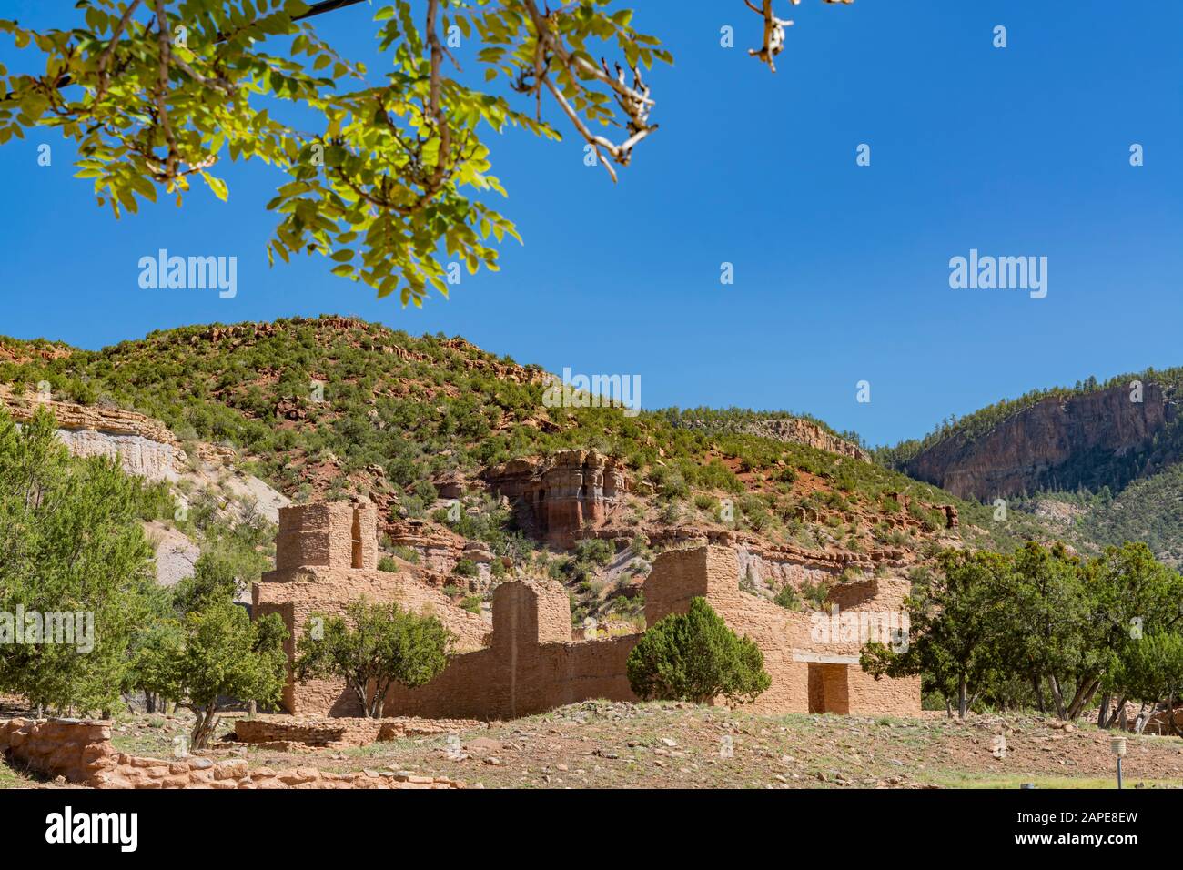 Exterior view of the Jemez Historic Site at New Mexico Stock Photo - Alamy