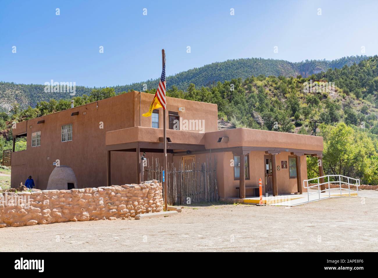 Exterior view of the Jemez Historic Site at New Mexico Stock Photo - Alamy