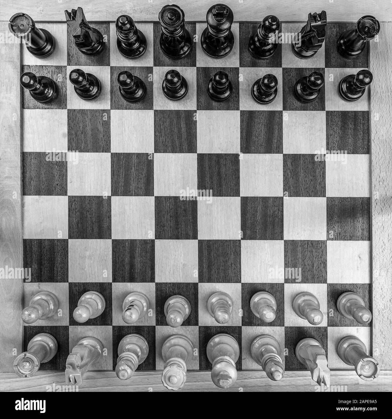 Overhead shot chessboard on hi-res stock photography and images - Alamy