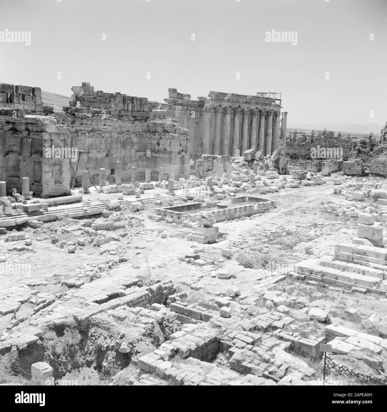 Middle East 1950-1955: Lebanon Description: Image of the Bachus temple ...