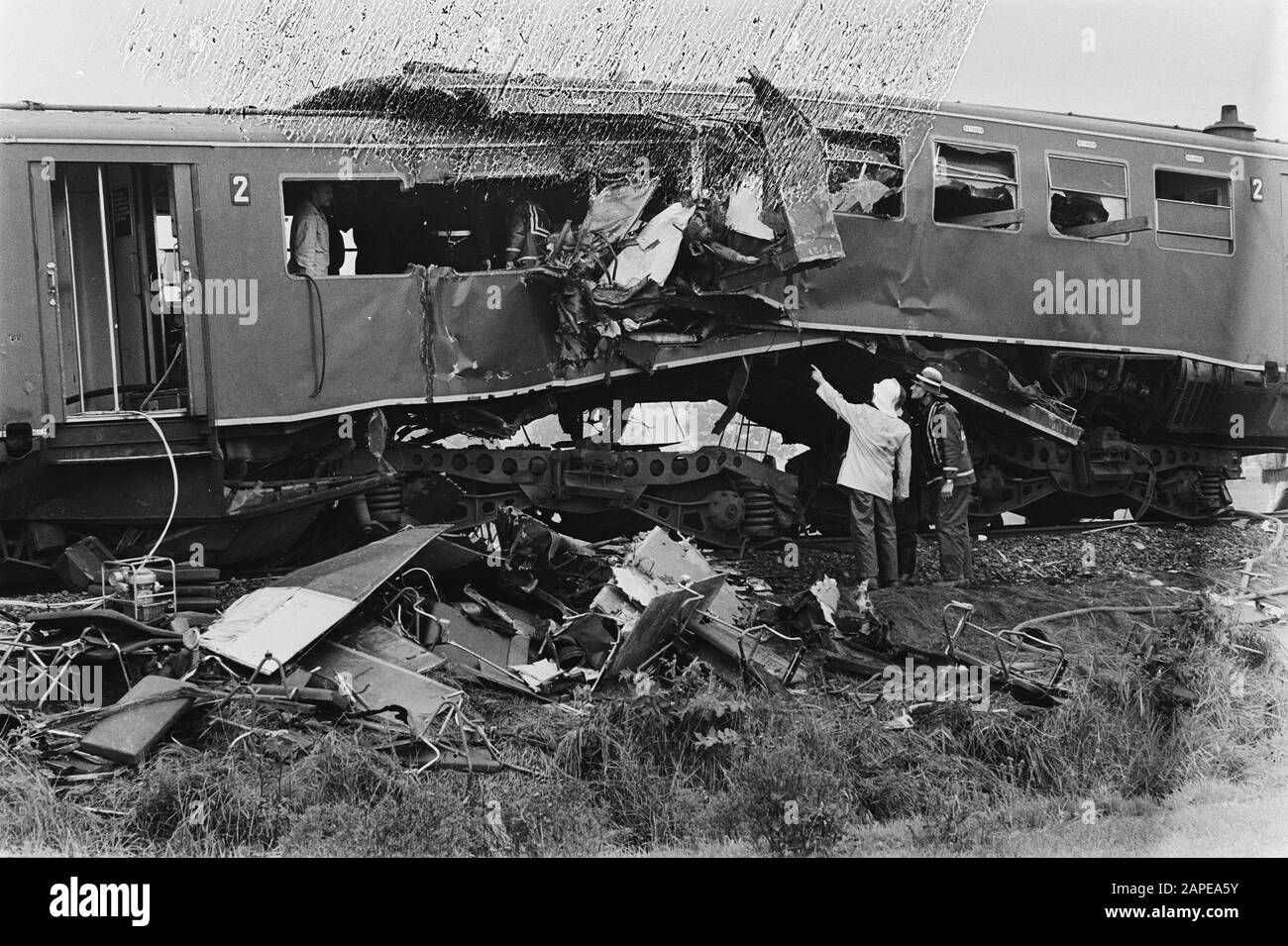 Train disaster in Sauwerd Description: Image of the damage Annotation ...