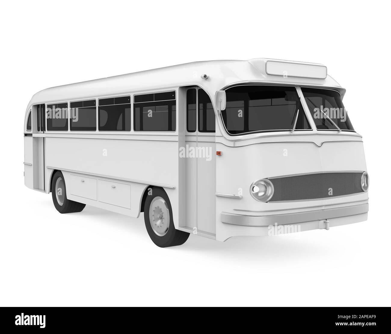 Old Vintage Bus Isolated Stock Photo - Alamy