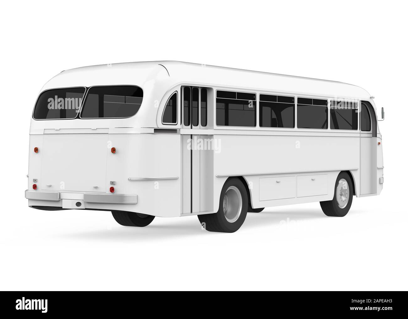 Old Vintage Bus Isolated Stock Photo - Alamy