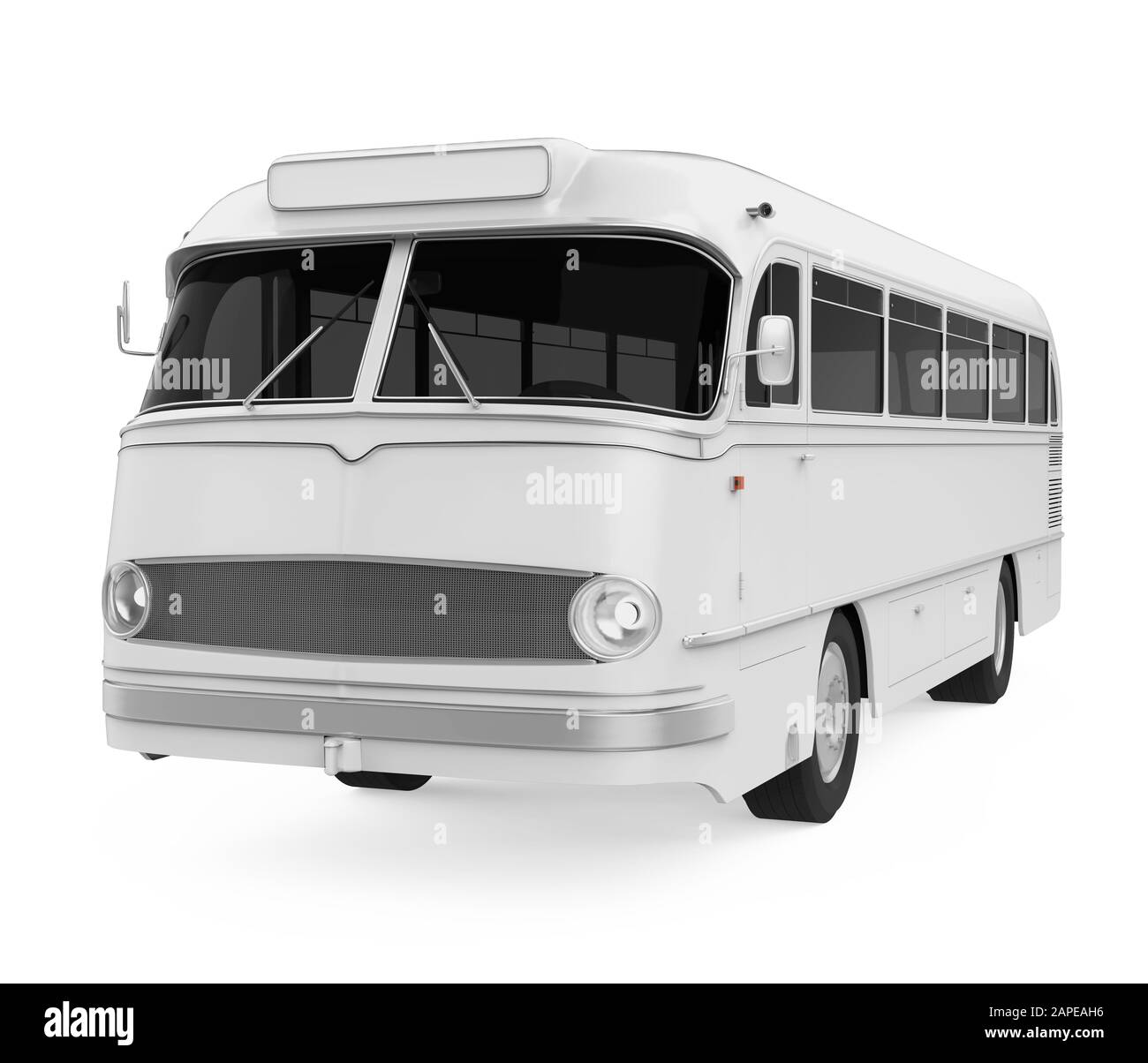 Old Vintage Bus Isolated Stock Photo - Alamy
