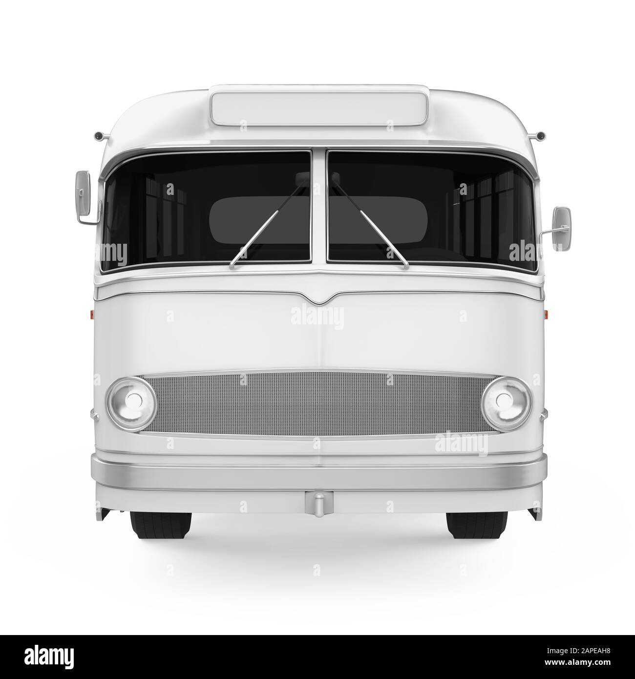 Old Vintage Bus Isolated Stock Photo - Alamy