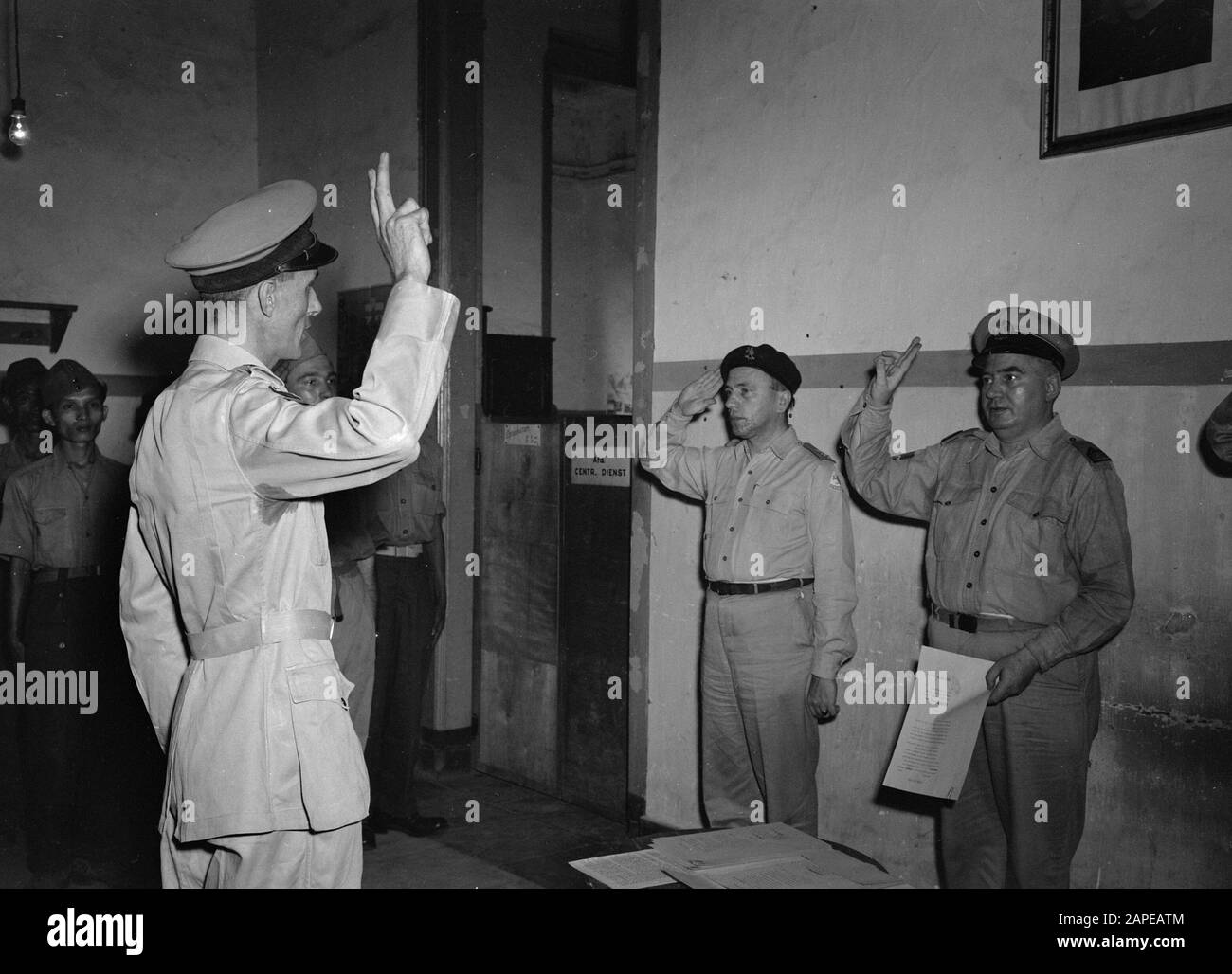 Sworn in by officers of the Army Contacts Department Description: Sworn ...