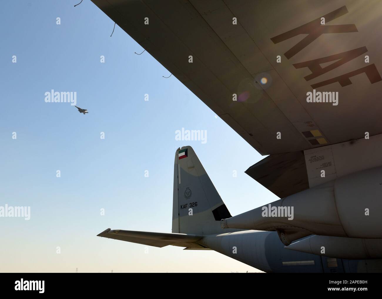 A U.S. Air Force F-15E Strike Eagle conducts a flyover during the 2020 ...