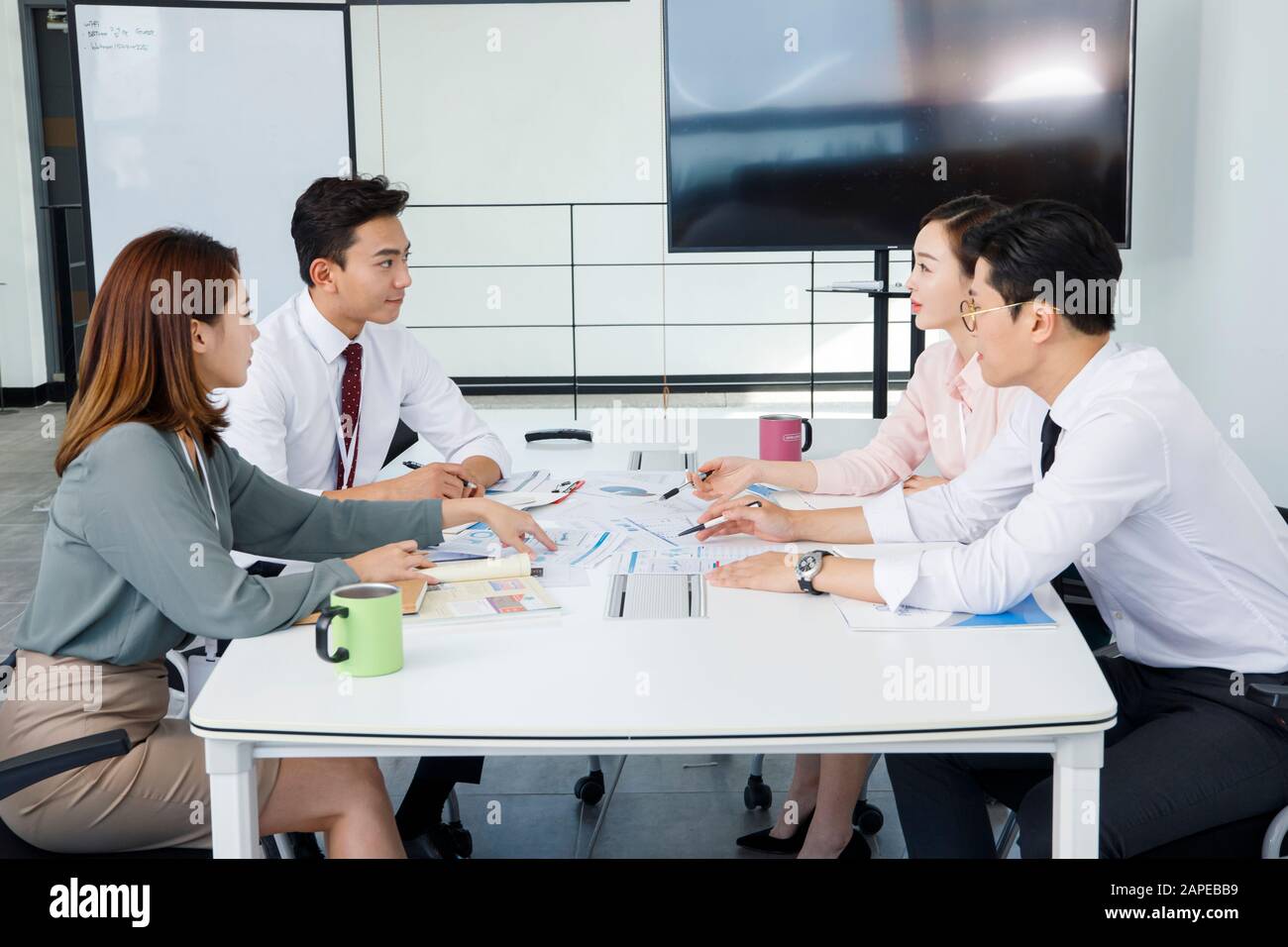 Business people concept, working and discussing together in office 261 ...