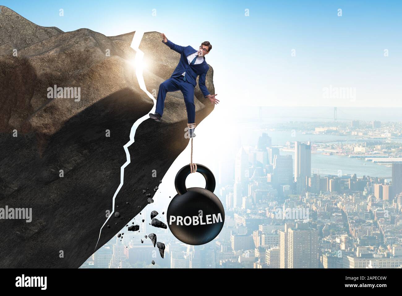 The concept of problem with businessman Stock Photo - Alamy