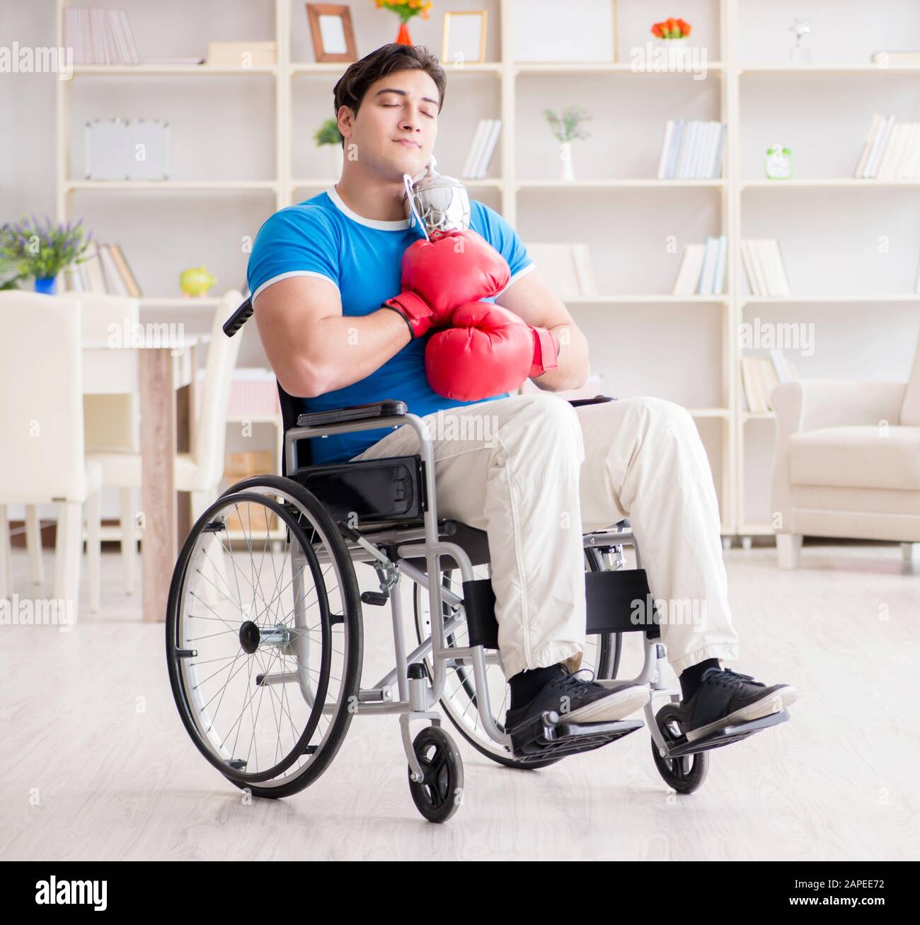 Wheelchair And Boxing Gloves High Resolution Stock Photography and ...
