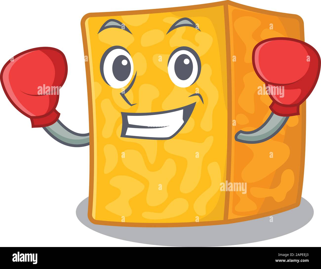 Sporty Boxing colby jack cheese mascot character style Stock Vector ...