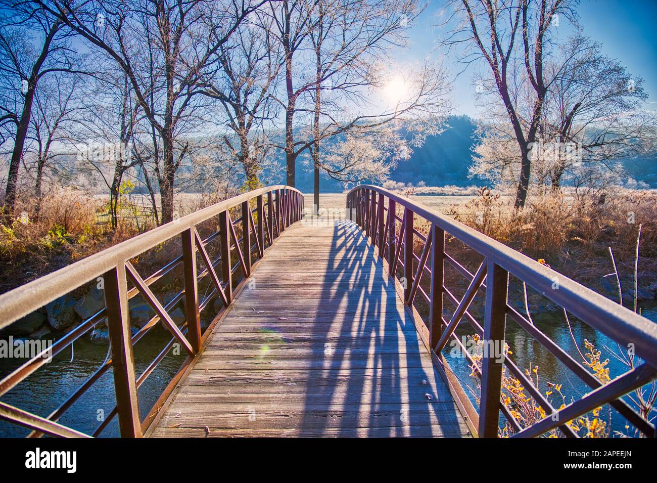 Bridge on the Stowe Recreation Path in Stowe Vermont USA Stock Photo ...