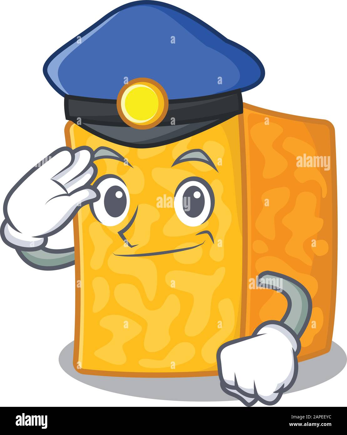 Colby jack cheese Cartoon mascot performed as a Police officer Stock ...