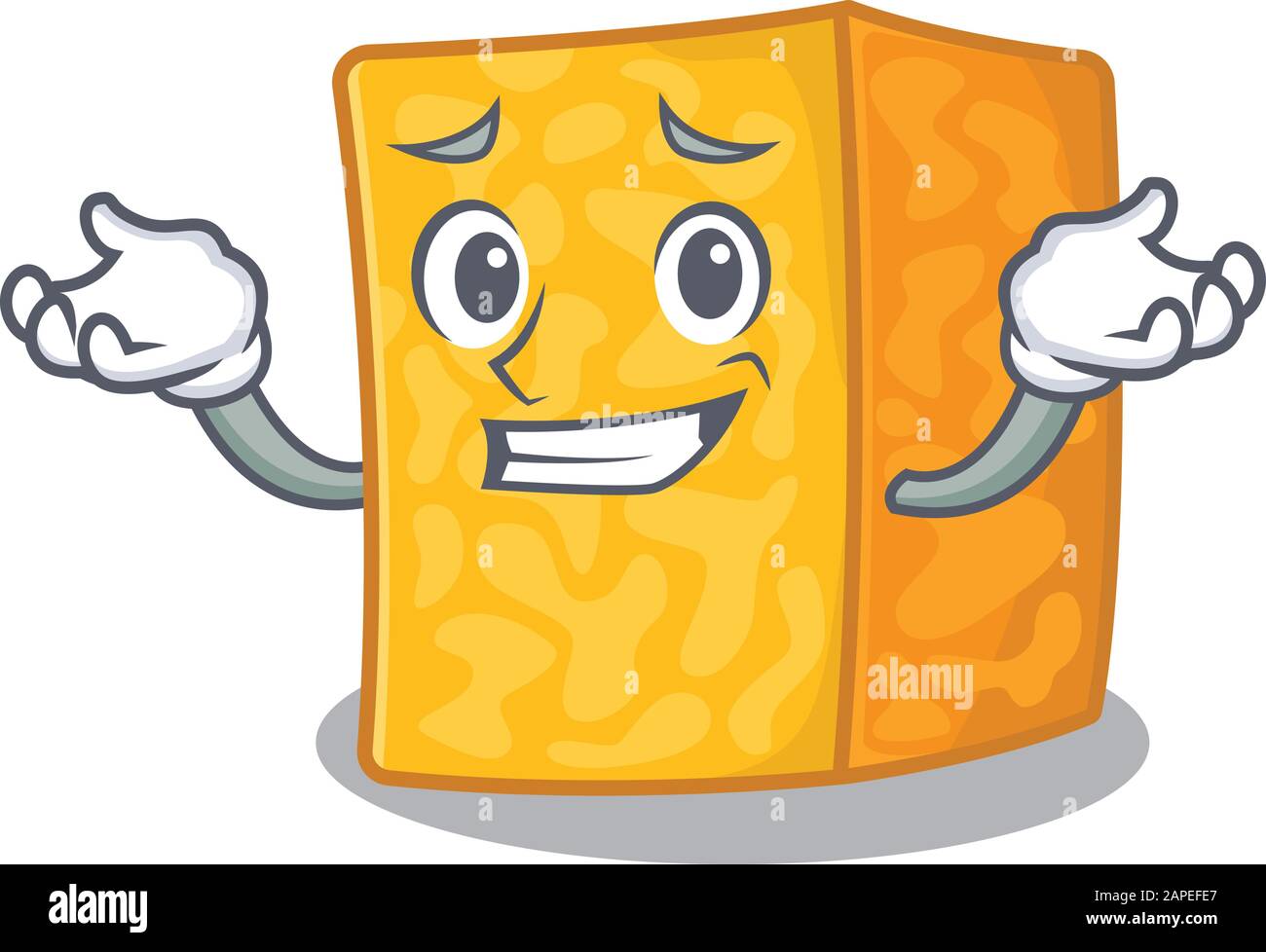 Super Funny Grinning colby jack cheese mascot cartoon style Stock ...