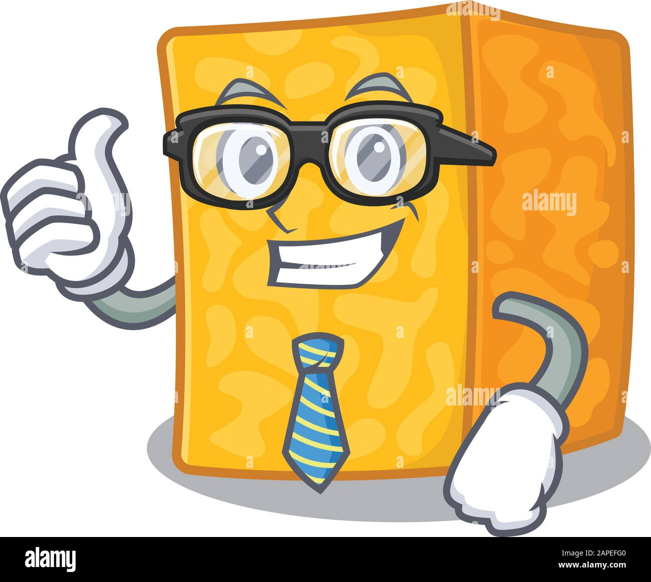 cartoon character of Businessman colby jack cheese wearing glasses ...