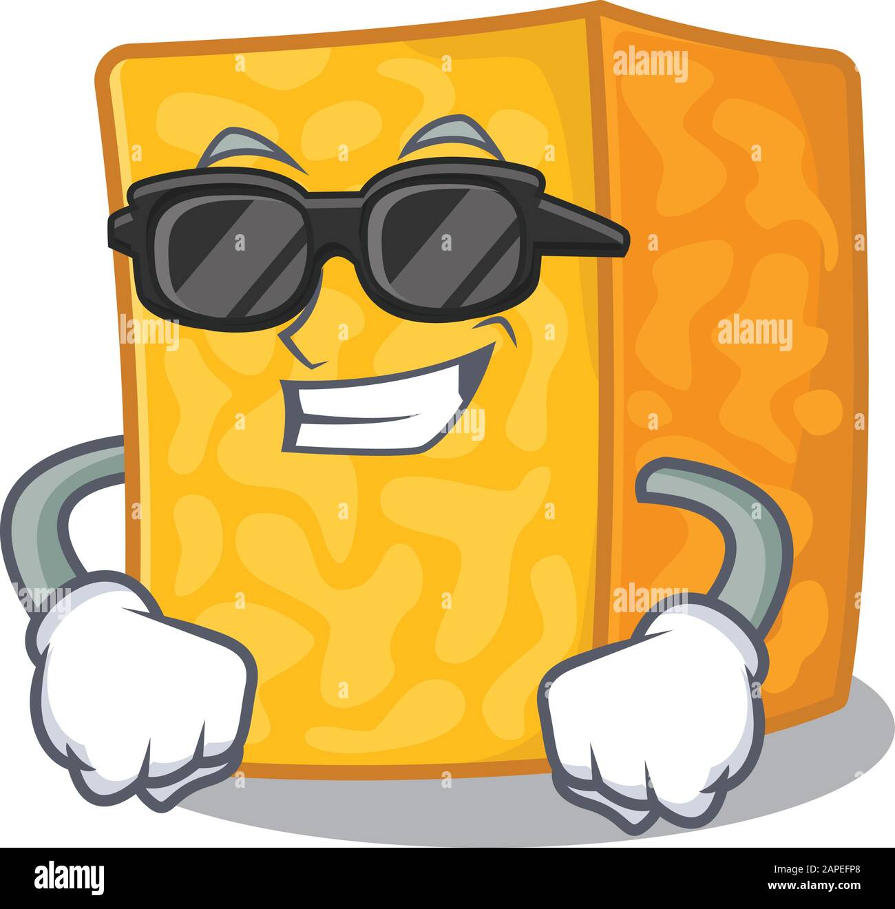 Super cool colby jack cheese character wearing black glasses Stock ...