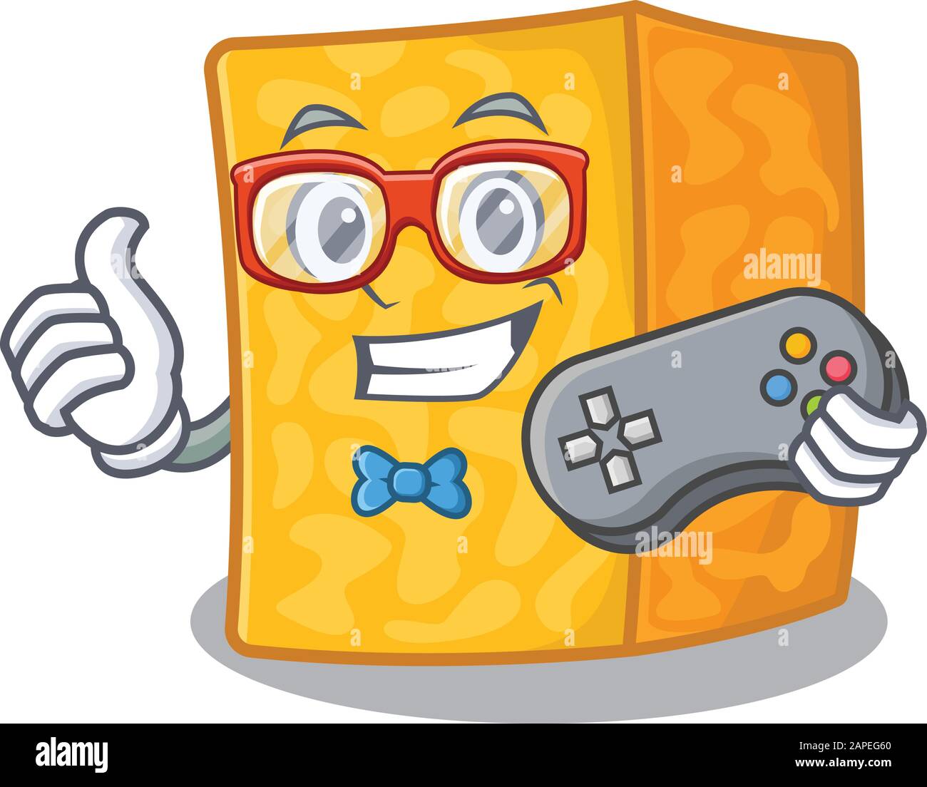 Smiley gamer colby jack cheese cartoon mascot style Stock Vector Image ...