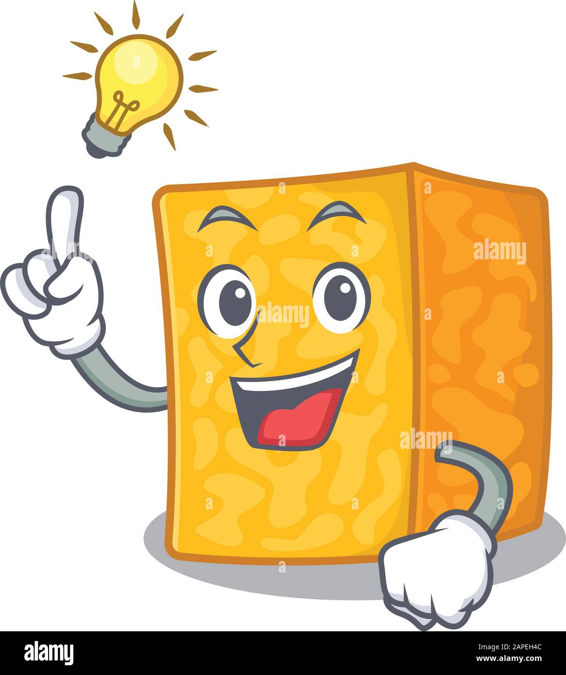 Have an idea gesture of colby jack cheese cartoon character design ...