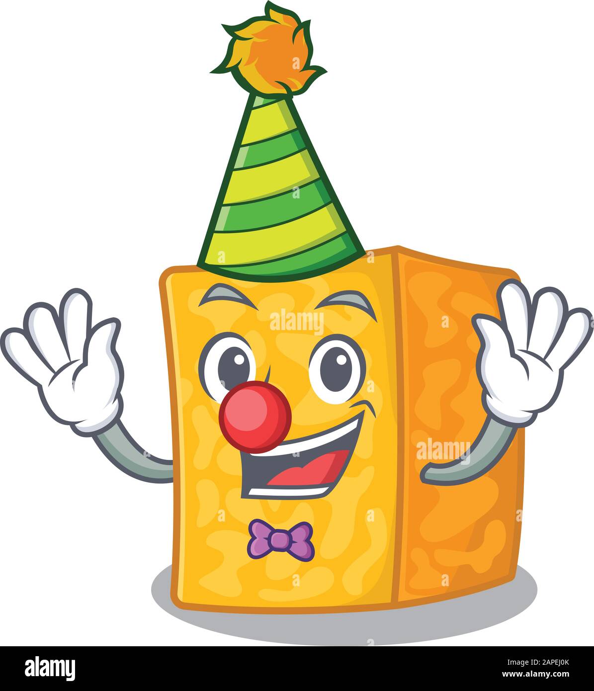 Funny Clown colby jack cheese cartoon character mascot design Stock ...