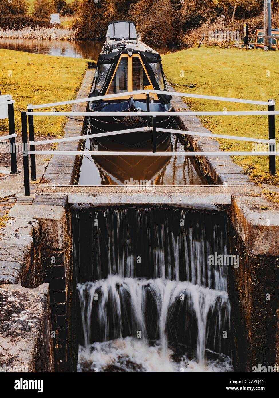 hatton locks grand union canal warwickshire england uk Stock Photo - Alamy