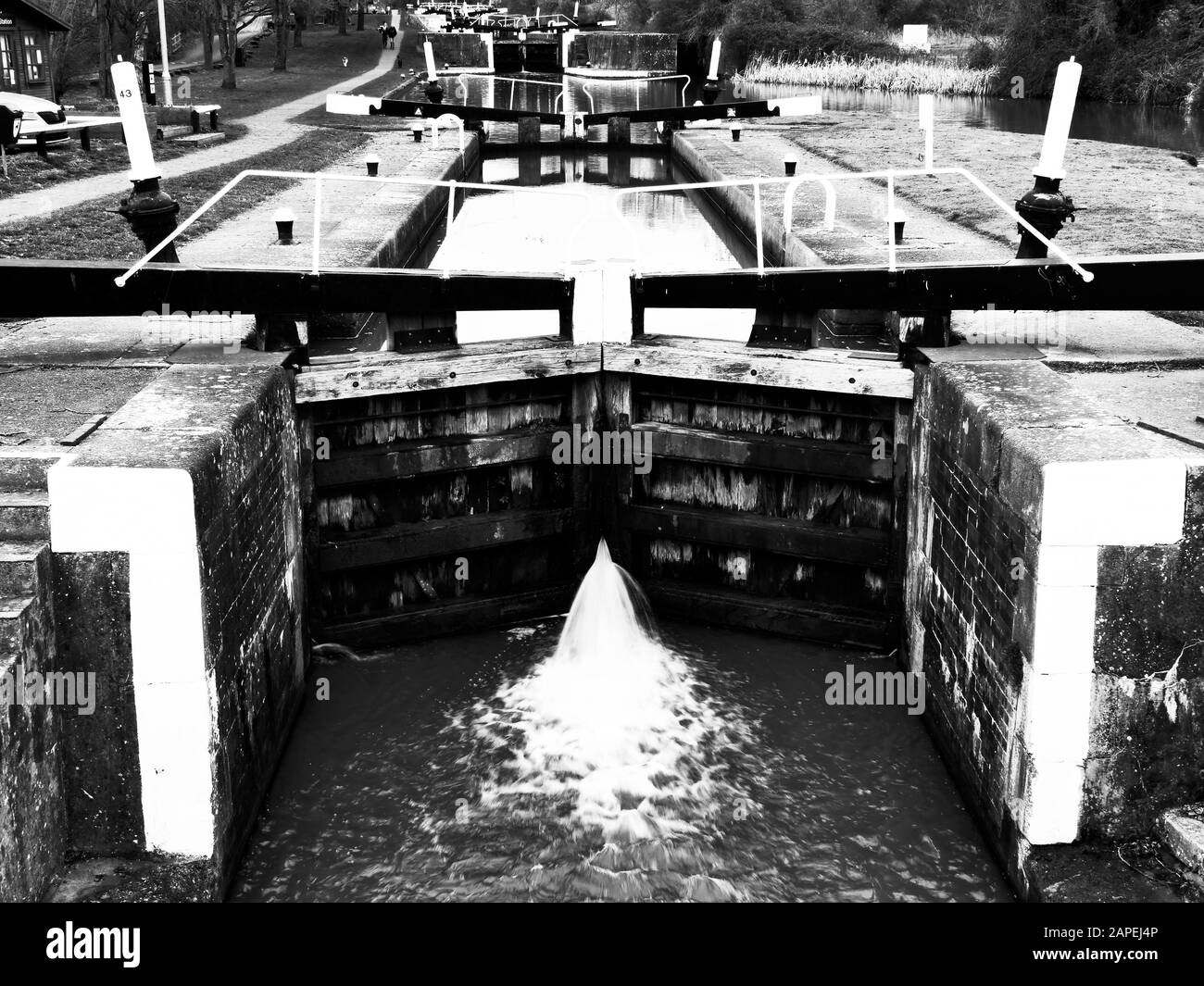 hatton locks grand union canal warwickshire england uk Stock Photo - Alamy