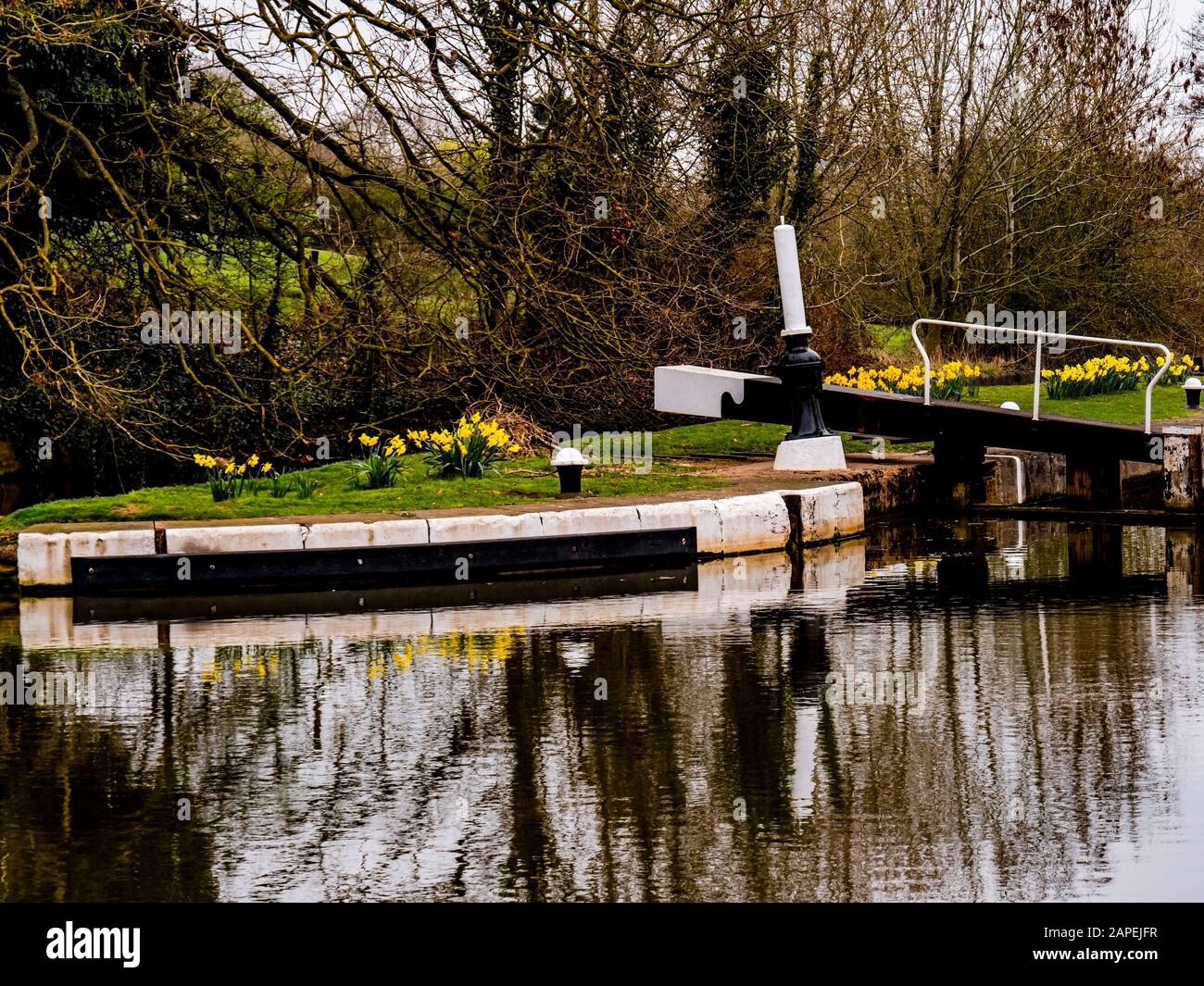 hatton locks grand union canal warwickshire england uk Stock Photo - Alamy