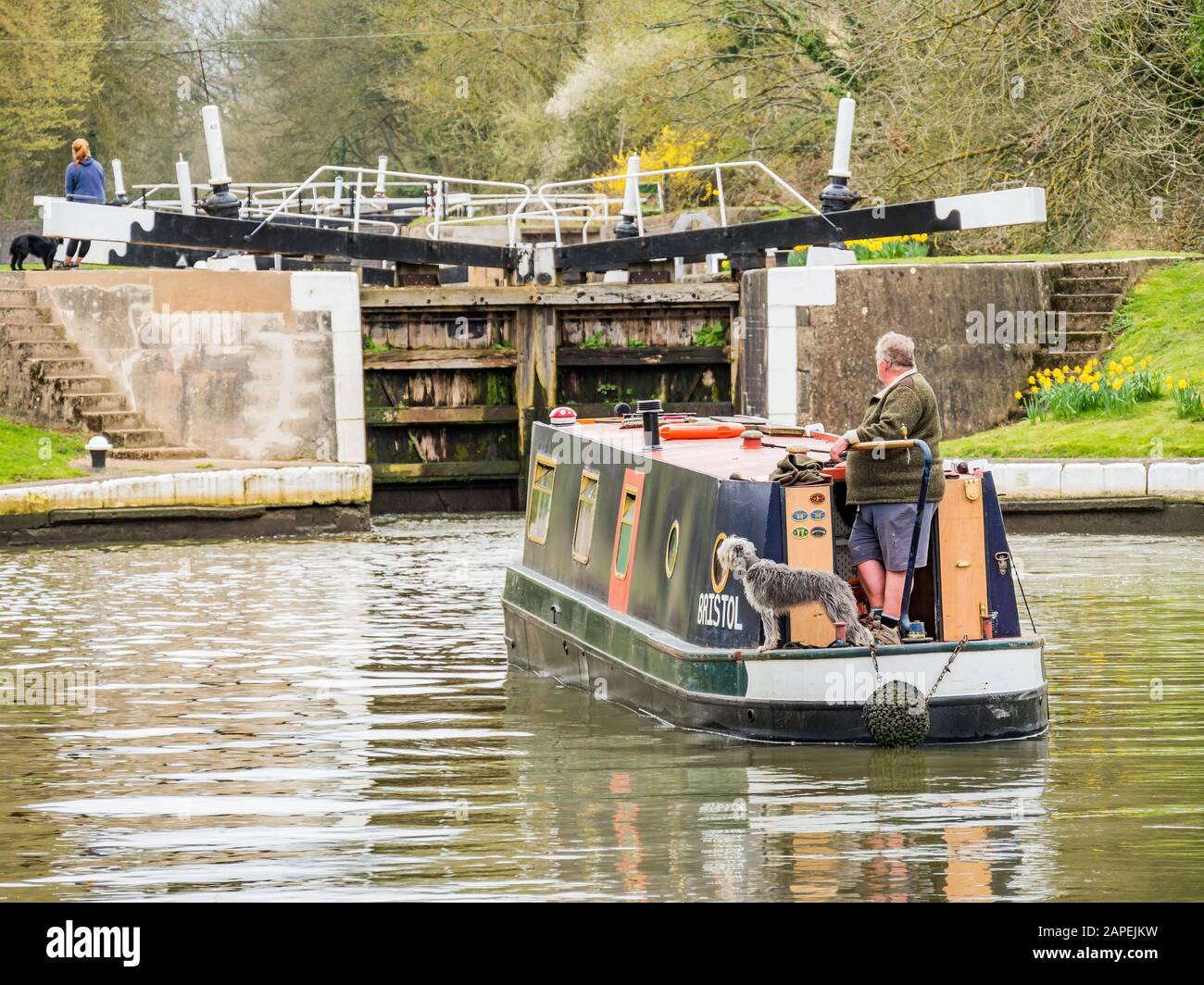 hatton locks grand union canal warwickshire england uk Stock Photo - Alamy