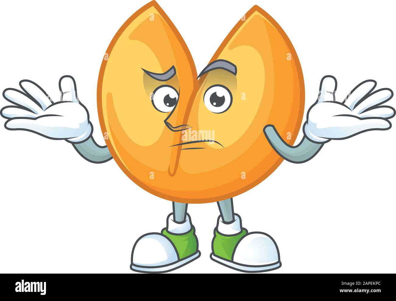 Super Funny Grinning chinese fortune cookie mascot cartoon style Stock ...