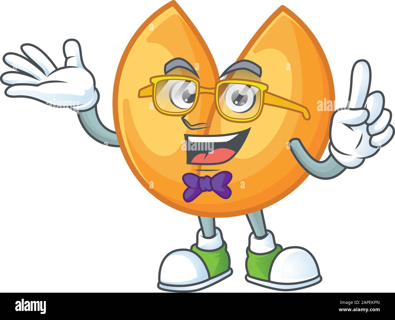 cartoon character of Geek chinese fortune cookie design Stock Vector ...