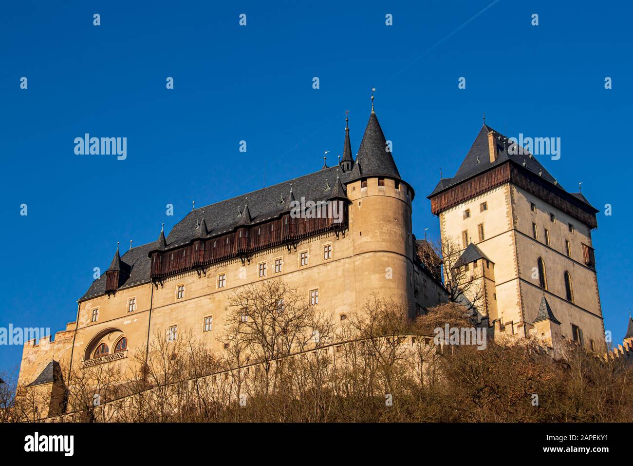 Karlstejn castle view hi-res stock photography and images - Alamy