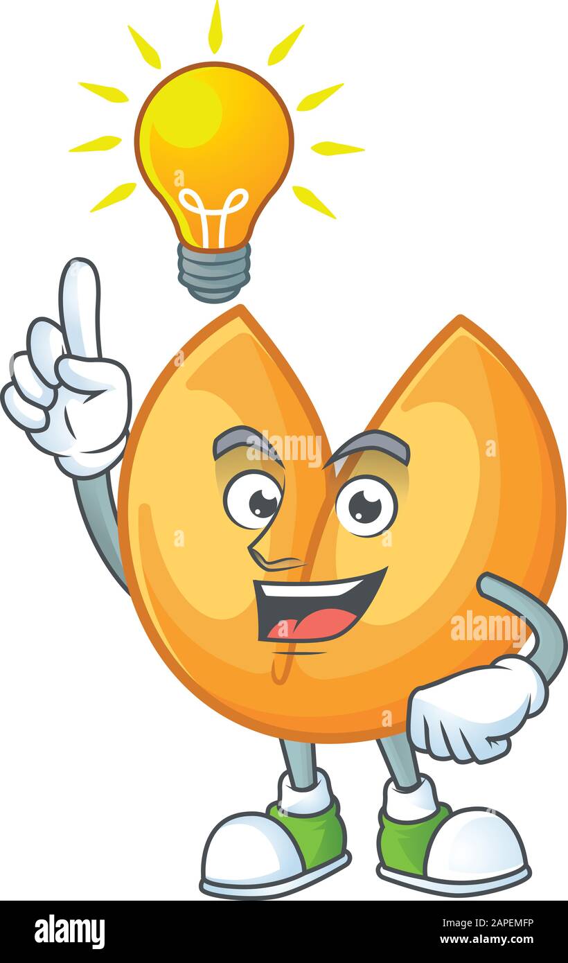 Have an idea gesture of chinese fortune cookie cartoon character design ...