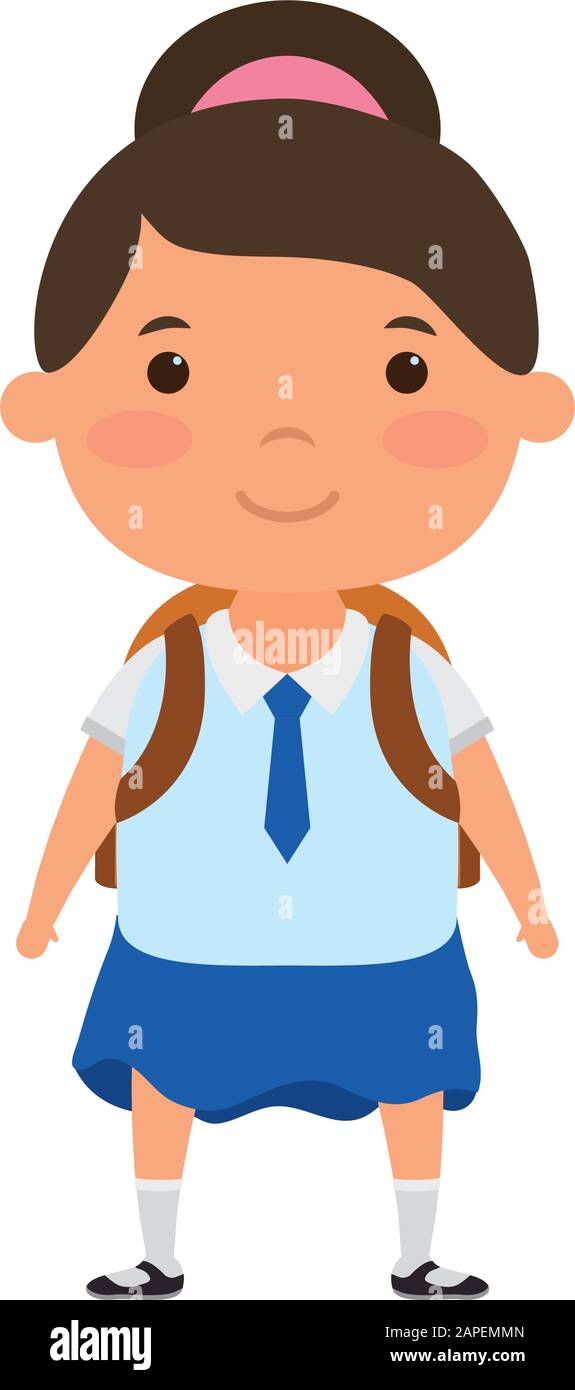 cute little student girl character Stock Vector Image & Art - Alamy