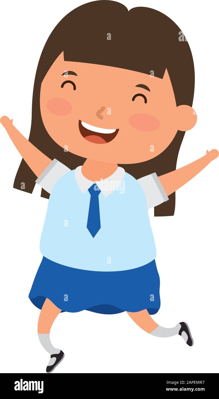 cute little student girl character Stock Vector Image & Art - Alamy