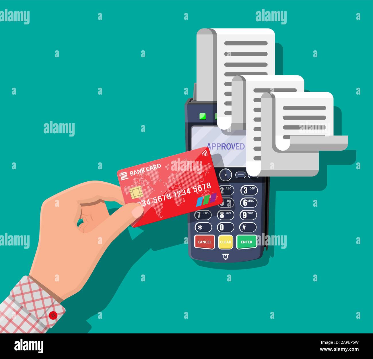 Atm keypad pos terminal credit card Stock Vector Images - Alamy