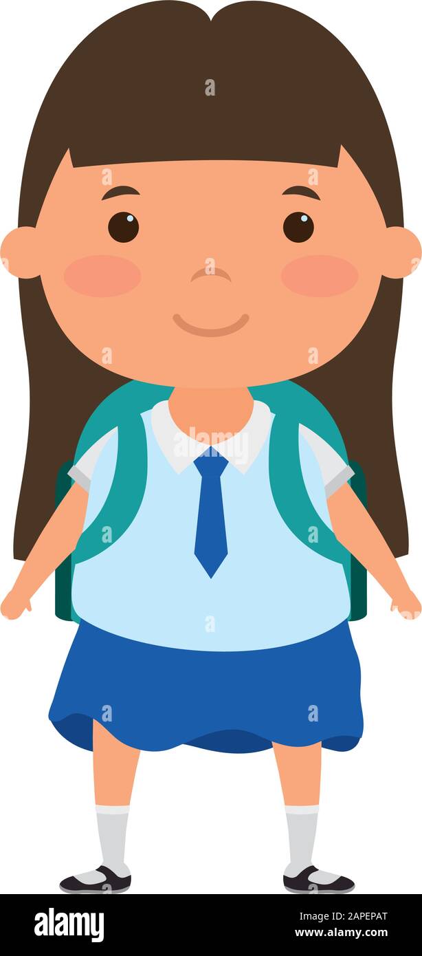 cute little student girl character Stock Vector Image & Art - Alamy
